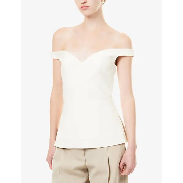 ROHE FRAMES Off-shoulder Sweetheart Top