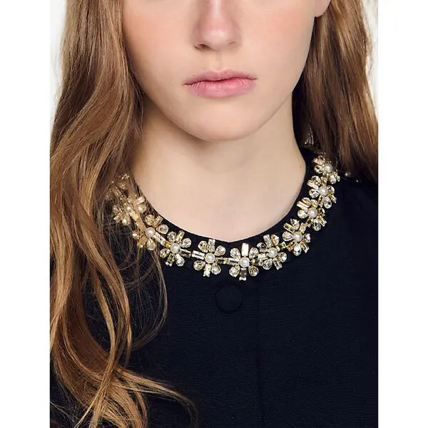 Sandro Sleeveless Jewel-neck Wool Jacket