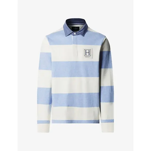 HACKETT Heritage H-stripe Cotton Rugby Shirt