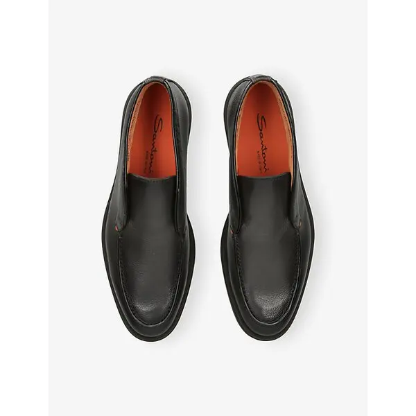 Santoni Detroit Leather Loafers