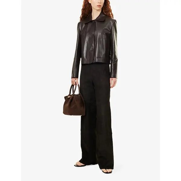 ARMA Karina Wide-leg Suede Trousers