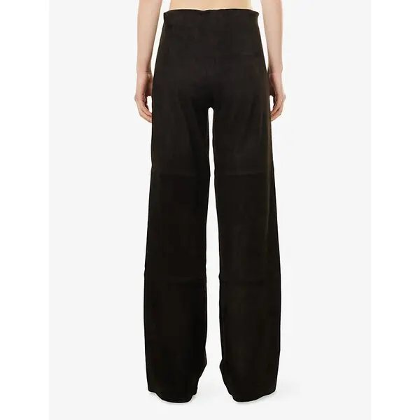 ARMA Karina Wide-leg Suede Trousers