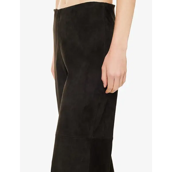 ARMA Karina Wide-leg Suede Trousers