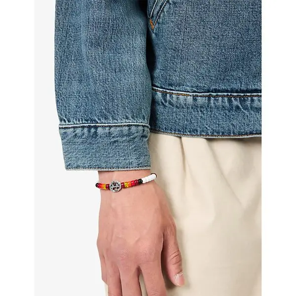 TWOJEYS Sunrise Superstar Beaded Sterling Silver-plated Brass Bracelet
