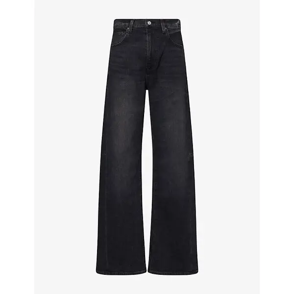 Paige Arellia Skimmer Barrel-leg Denim Jeans