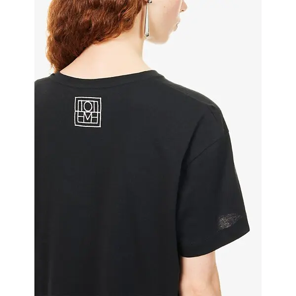 TOTEME Classic Short-sleeve Cotton-jersey T-shirt - Black