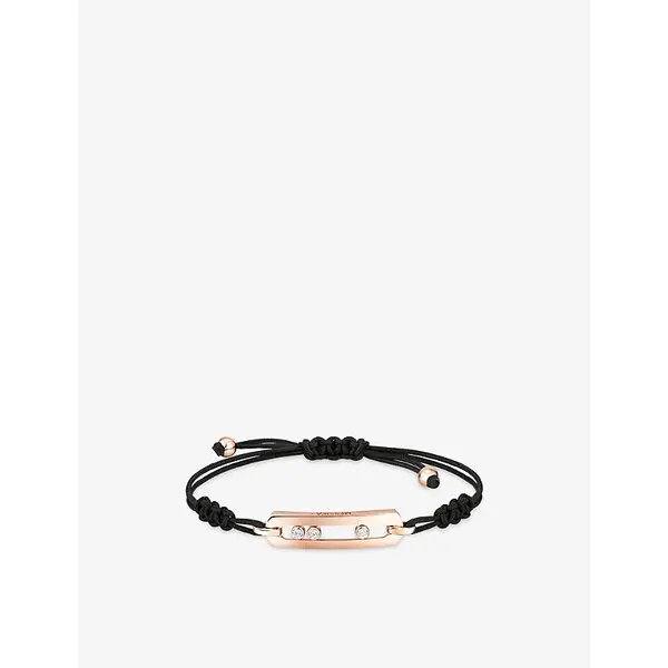 Messika Move Classique 18ct Gold And Diamond Cord Bracelet - Pink