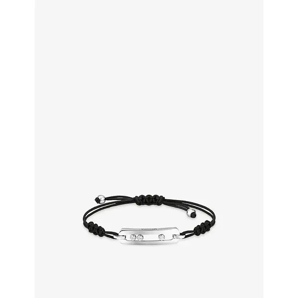 Messika Move Classique 18ct Gold And Diamond Cord Bracelet - White