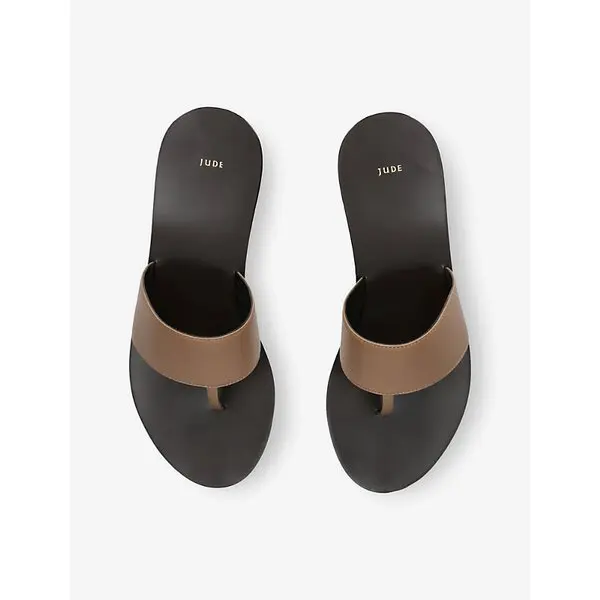 JUDE Lucille Leather Wedge Sandals