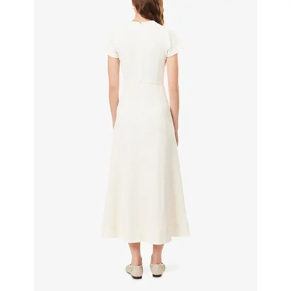 ME+EM V-neck Fit And Flare Midi Dress