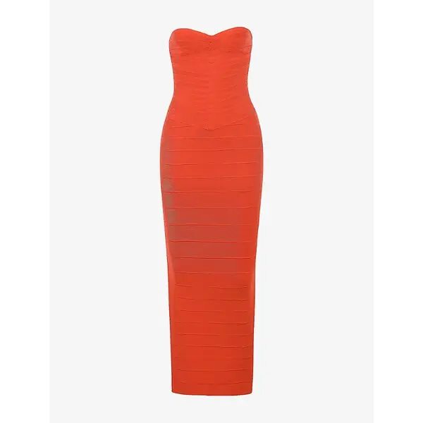 House Of Cb Sweetheart Strapless Maxi Dress - Tomato