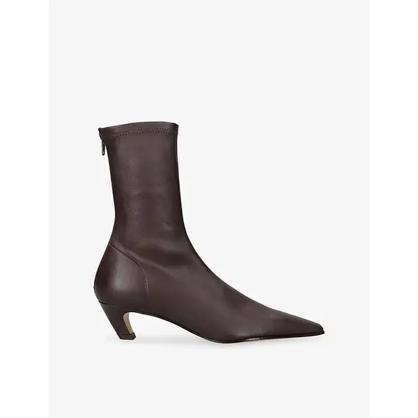 Khaite Arizona 40 Stretch-leather Ankle Boots