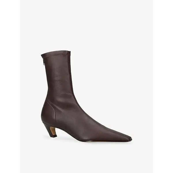 Khaite Arizona 40 Stretch-leather Ankle Boots