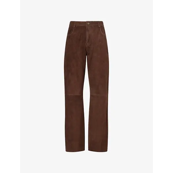 ARMA Suede Straight-leg Trousers