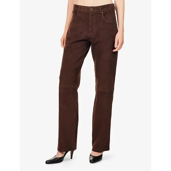 ARMA Suede Straight-leg Trousers