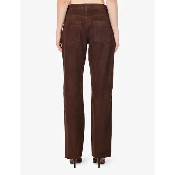 ARMA Suede Straight-leg Trousers