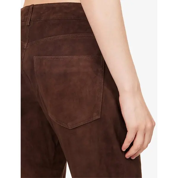 ARMA Suede Straight-leg Trousers