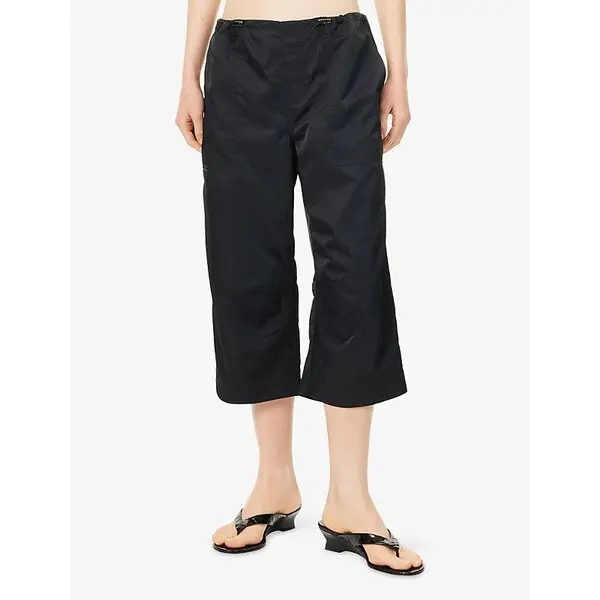 REFORMATION Arlette Cropped Woven Trousers