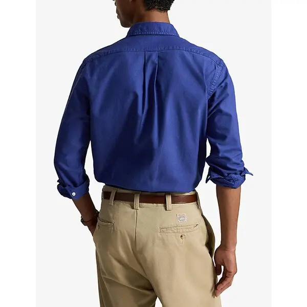Polo Ralph Lauren Garment-dyed Cotton Oxford Shirt - Blue Yatch