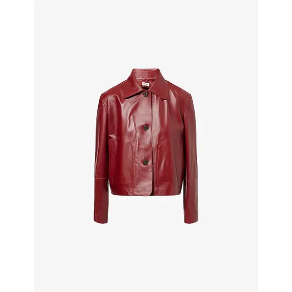 ARMA Regular-fit Leather Jacket - Saffran Red
