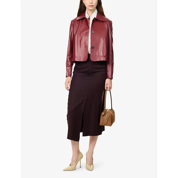 ARMA Regular-fit Leather Jacket - Saffran Red