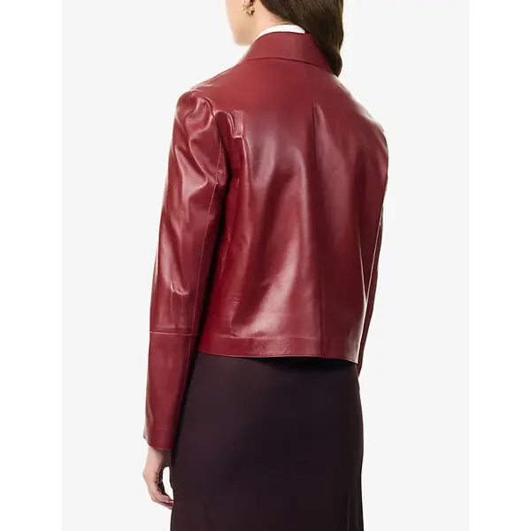 ARMA Regular-fit Leather Jacket - Saffran Red