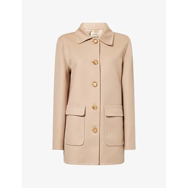 Valentino Garavani Logo-embellished Single-breasted Virgin Wool And Cashmere-blend Jacket