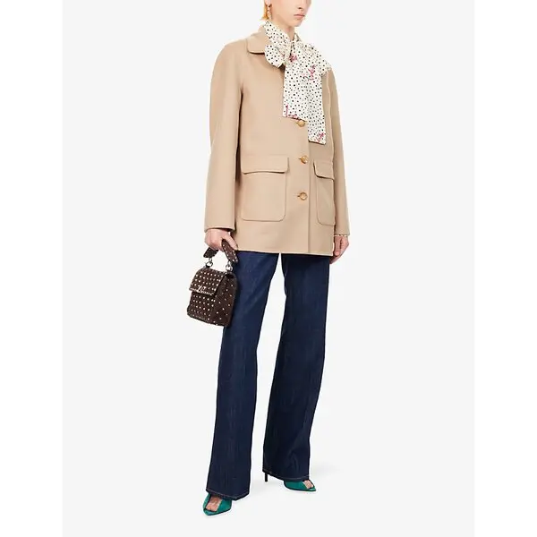 Valentino Garavani Logo-embellished Single-breasted Virgin Wool And Cashmere-blend Jacket