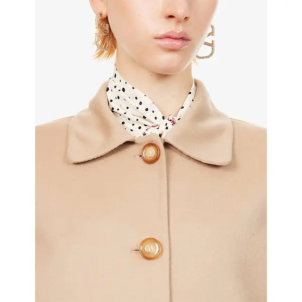Valentino Garavani Logo-embellished Single-breasted Virgin Wool And Cashmere-blend Jacket