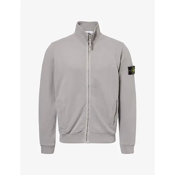 Stone Island Brushed Cotton-jersey Zip-up Jacket