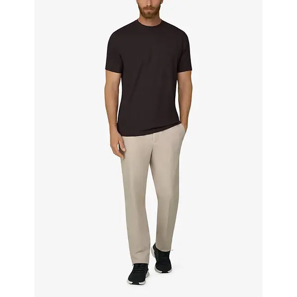 Boggi Milano Short-sleeved Branded-tab Stretch-cotton T-shirt