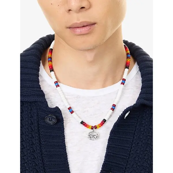 TWOJEYS Sunrise Superstar Beaded Sterling Silver-plated Brass Necklace