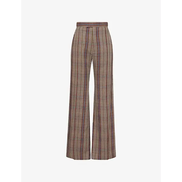 VIVIENNE WESTWOOD Check Wide-leg Woven Trousers - Multi