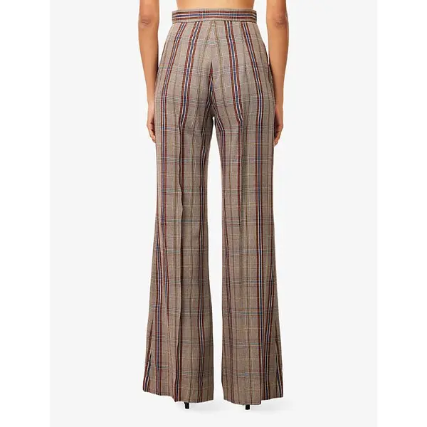 VIVIENNE WESTWOOD Check Wide-leg Woven Trousers