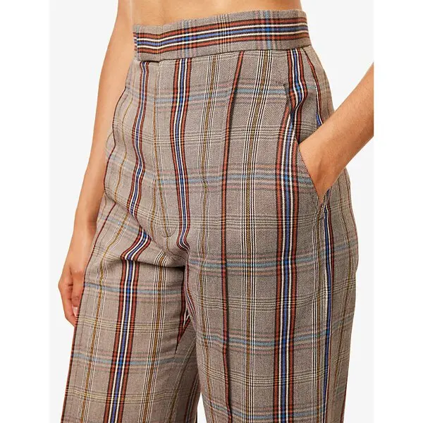 VIVIENNE WESTWOOD Check Wide-leg Woven Trousers