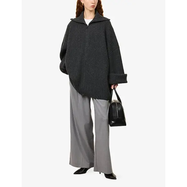 THE FRANKIE SHOP Veda Knitted Wool Cardigan