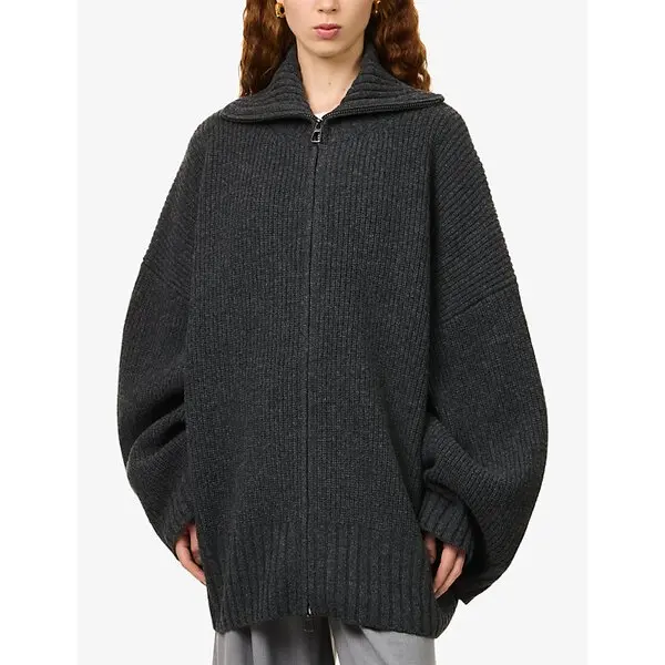 THE FRANKIE SHOP Veda Knitted Wool Cardigan