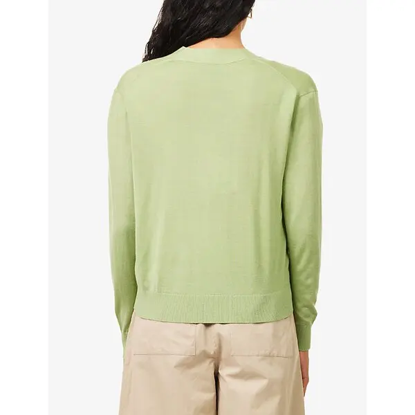 Max Mara Regular-fit V-neck Wool-blend Cardigan