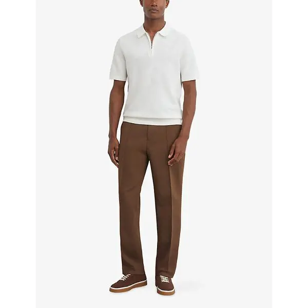 REISS Leigham Short-sleeved Cotton-blend Polo Shirt