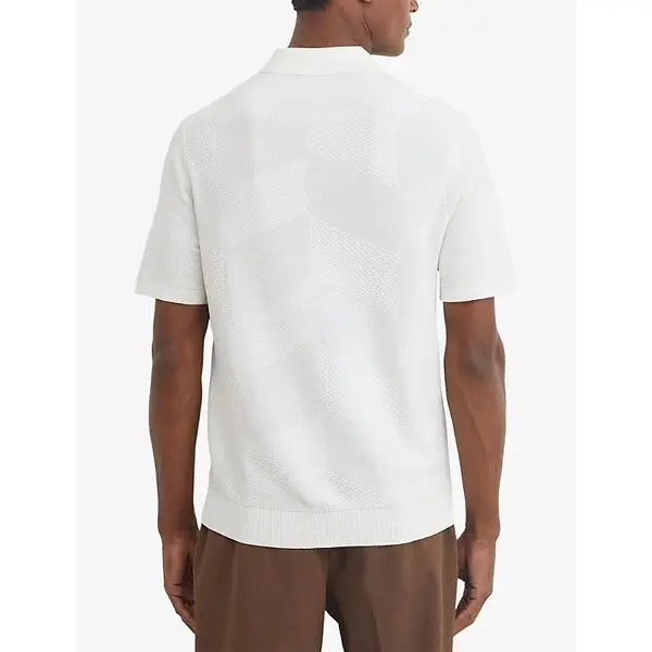REISS Leigham Short-sleeved Cotton-blend Polo Shirt