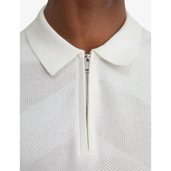 REISS Leigham Short-sleeved Cotton-blend Polo Shirt