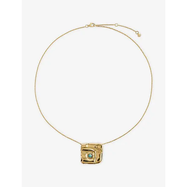 Monica Vinader 18ct Yellow Vermeil And Amazonite Chain Necklace - Gold