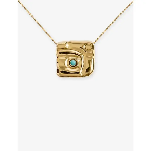 Monica Vinader 18ct Yellow Vermeil And Amazonite Chain Necklace