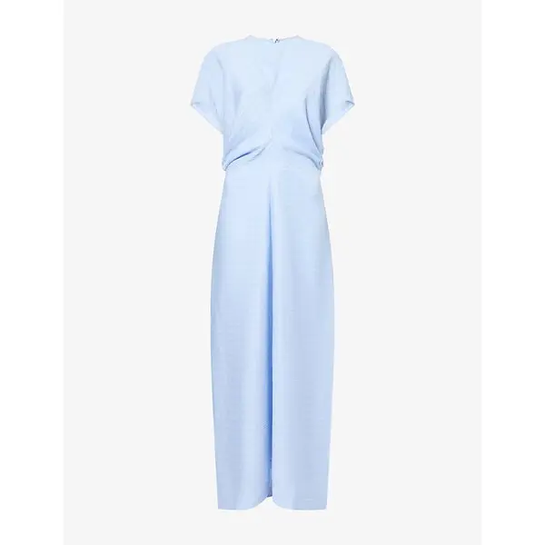 TOTEME Slouch-waist Woven Maxi Dress - Sky