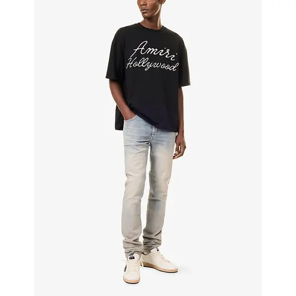 Amiri Hollywood Logo-embroidered Cotton T-shirt