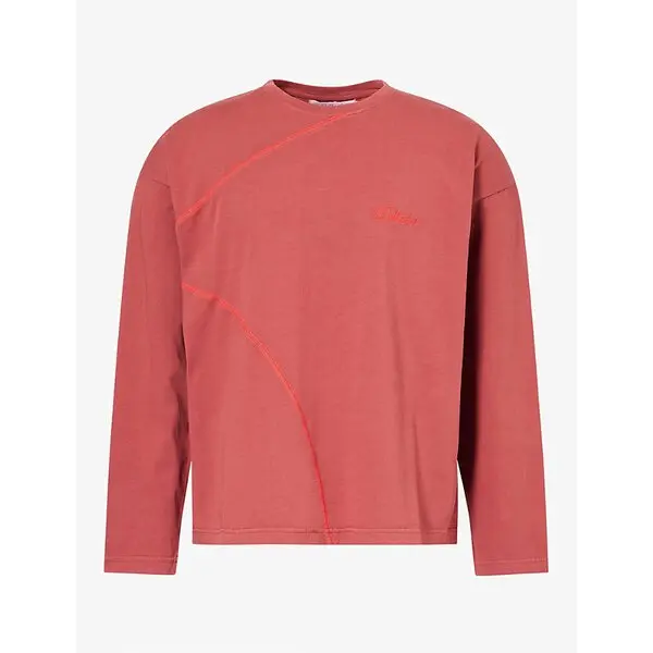 PELLADOR Overlock Long-sleeve Cotton T-shirt - Red