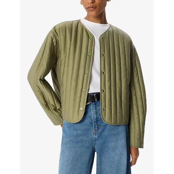 Whistles Quilted Lyocell And Cotton Jacket