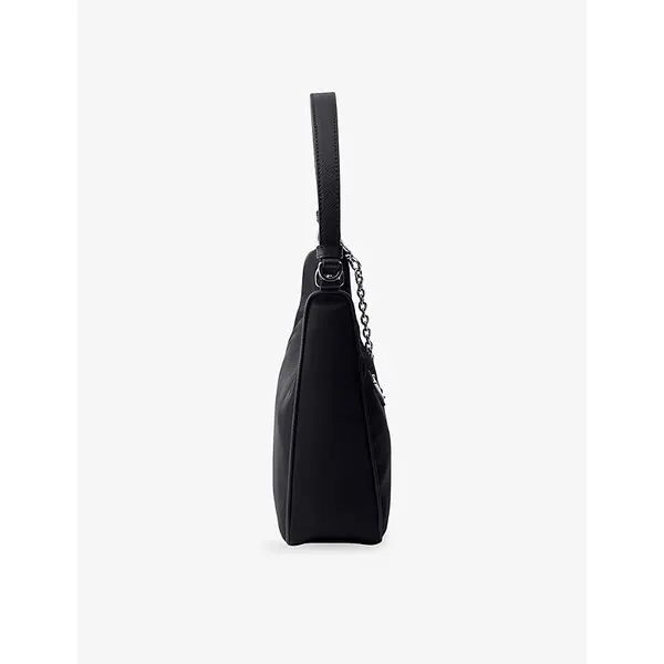 Prada Re-edition 2005 Re-nylon And Saffiano Leather Mini Bag - Black