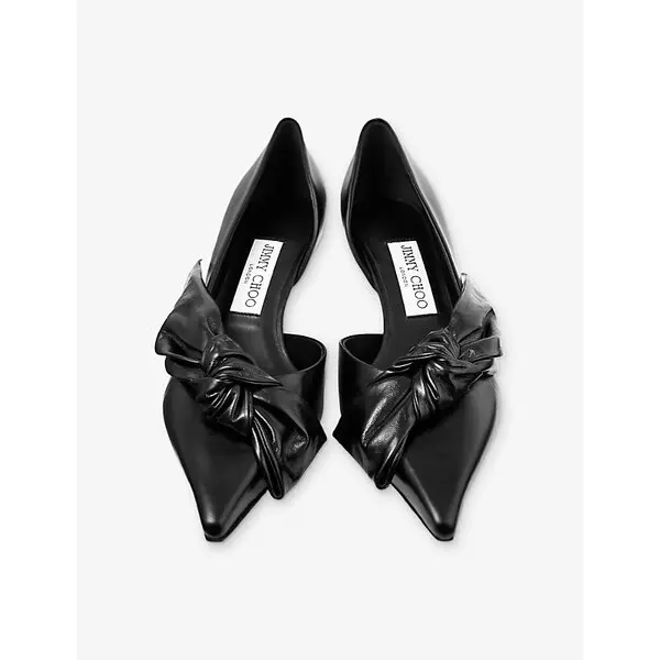 JIMMY CHOO Issy 50 Leather Pumps With Bow Detailing