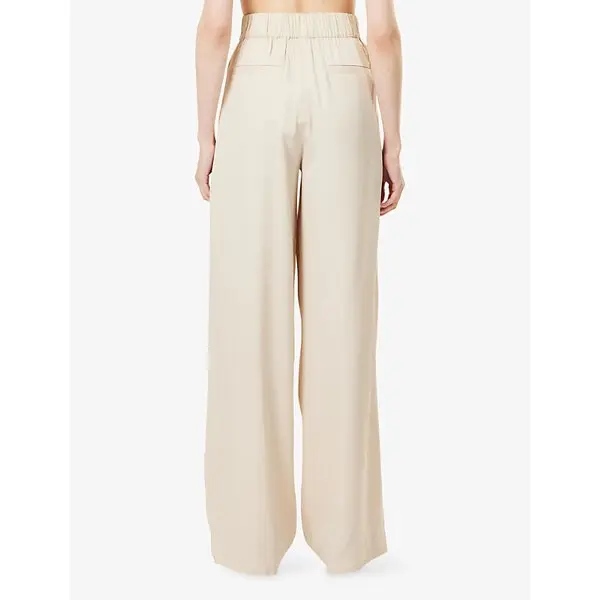 REBIRTH Wide-leg Mid-rise Woven Trousers